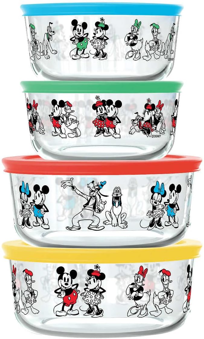 Amazon.com: Pyrex Mickey Mouse-The True Original Food Storage, 8 Piece ...