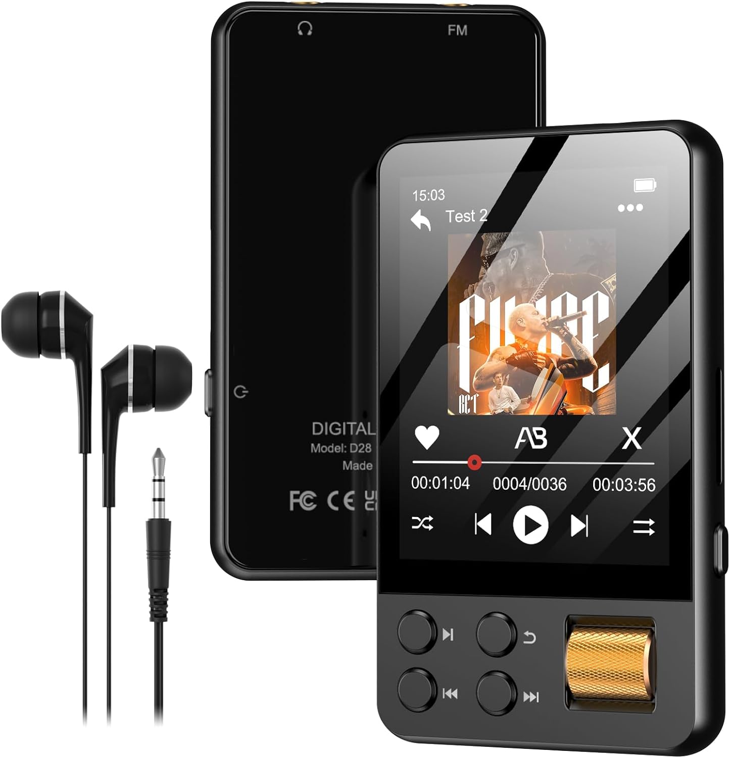 AGXOV 64GB MP3 Player Bluetooth 5.4 mit Kopfhörer, MP3 Player Kinder ...