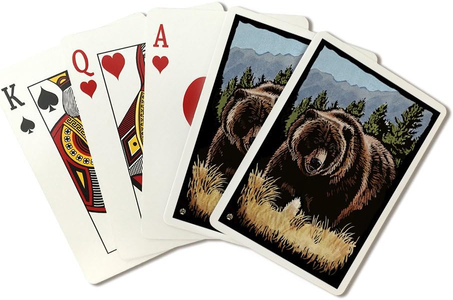 Amazon.com: Grizzly Bear, Scratchboard (52 Playing Cards, Poker Size ...