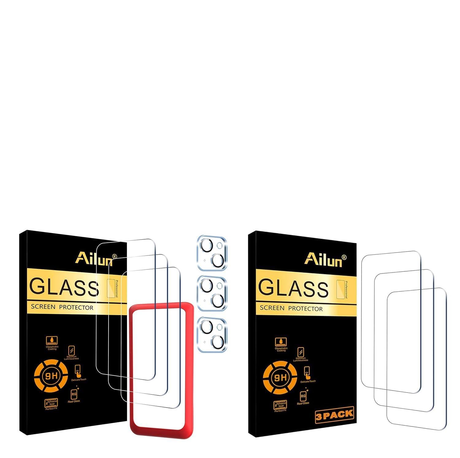 Amazon.com: Ailun for iPhone 15 [6.1 inch] Screen Protector 3 Pack + 3 ...