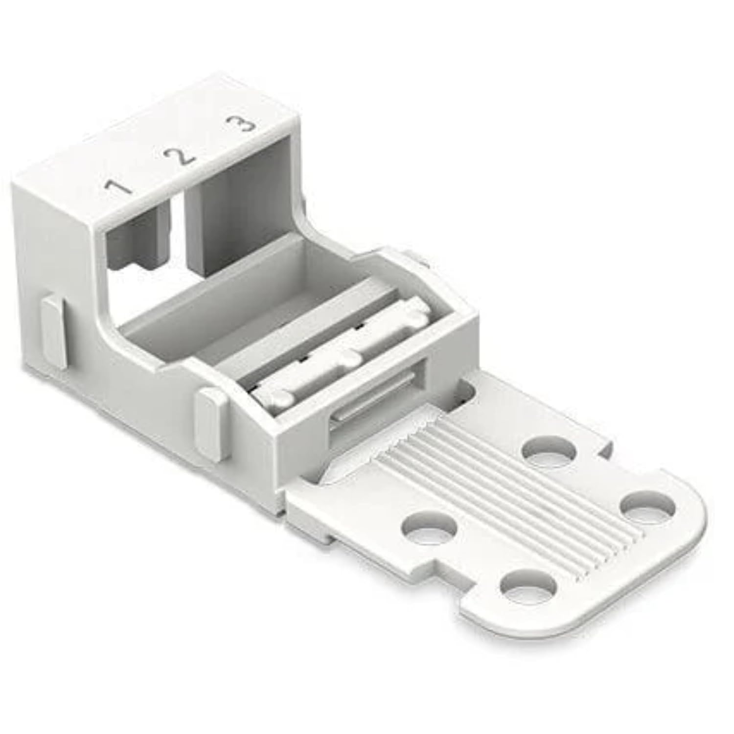 WAGO Mounting carrier; for 3-conductor terminal blocks; 221 Series - 4 ...