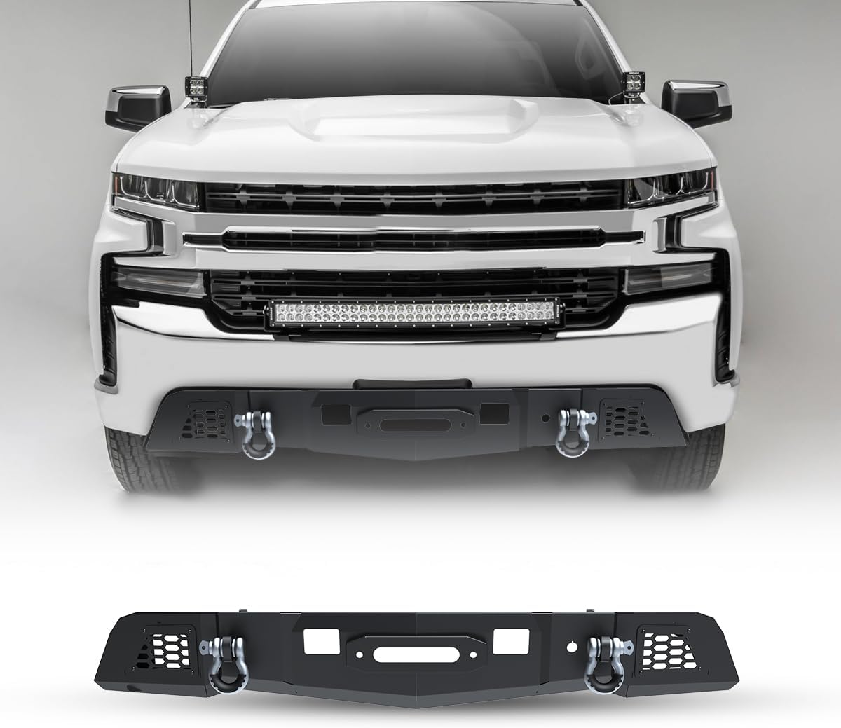 Amazon.com: AUTOWIKI Front Bumper for 2019-2021 Chevy Silverado 1500 ...