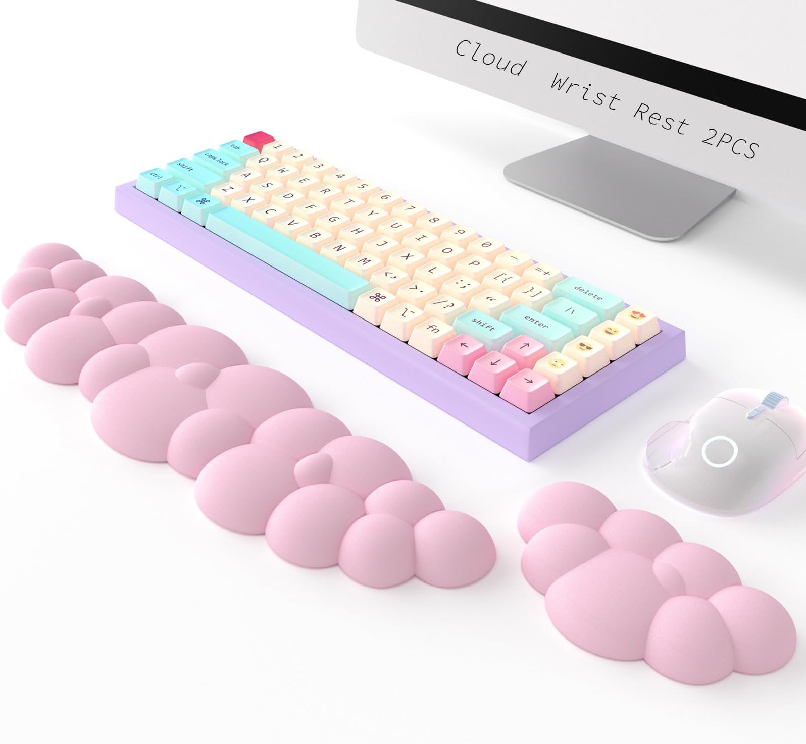 Amazon.com : Keyboard Cloud Wrist Rest 2PCS, High Density Memory Foam ...