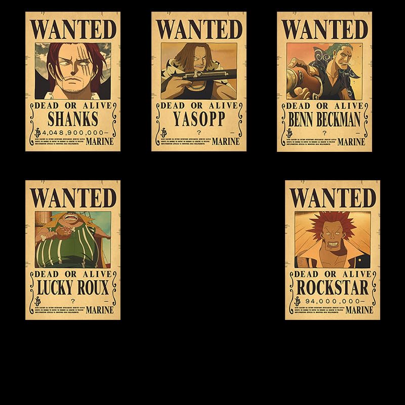 Amazon.com: Cross Guild Wanted Poster, Sir Crocodile, Buggy, Dracule ...