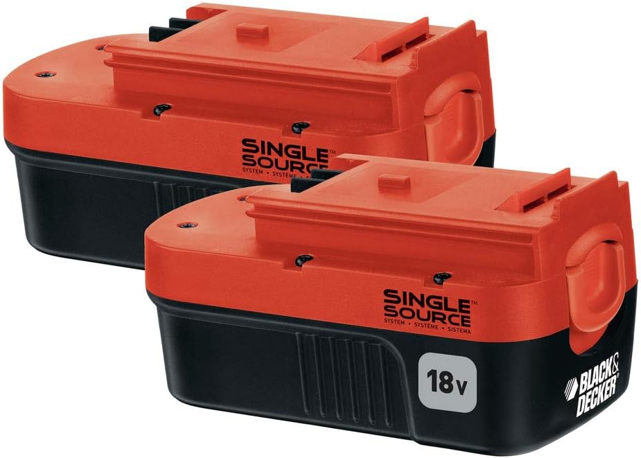 Amazon.com : BLACK+DECKER 18 Volt Battery NiCd 2-Pack (HPB18-OPE2 ...