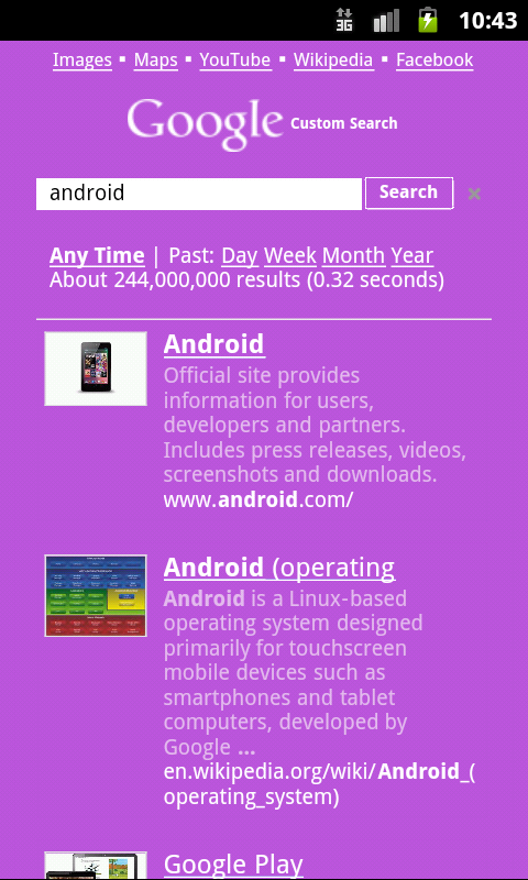 Purple Search for Google - App on Amazon Appstore