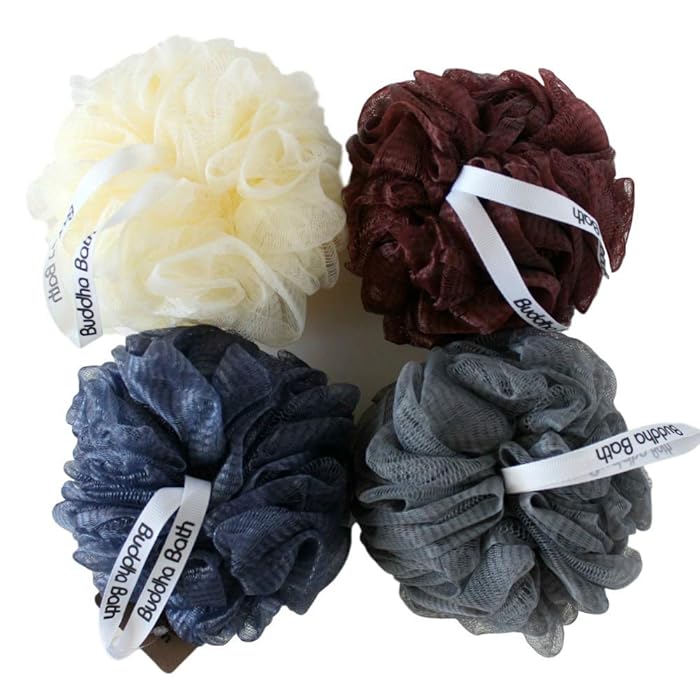 Buy Buddha Bath Luxury Eco-Friendly Clean Mesh Bath Sponges 4 Pack ...