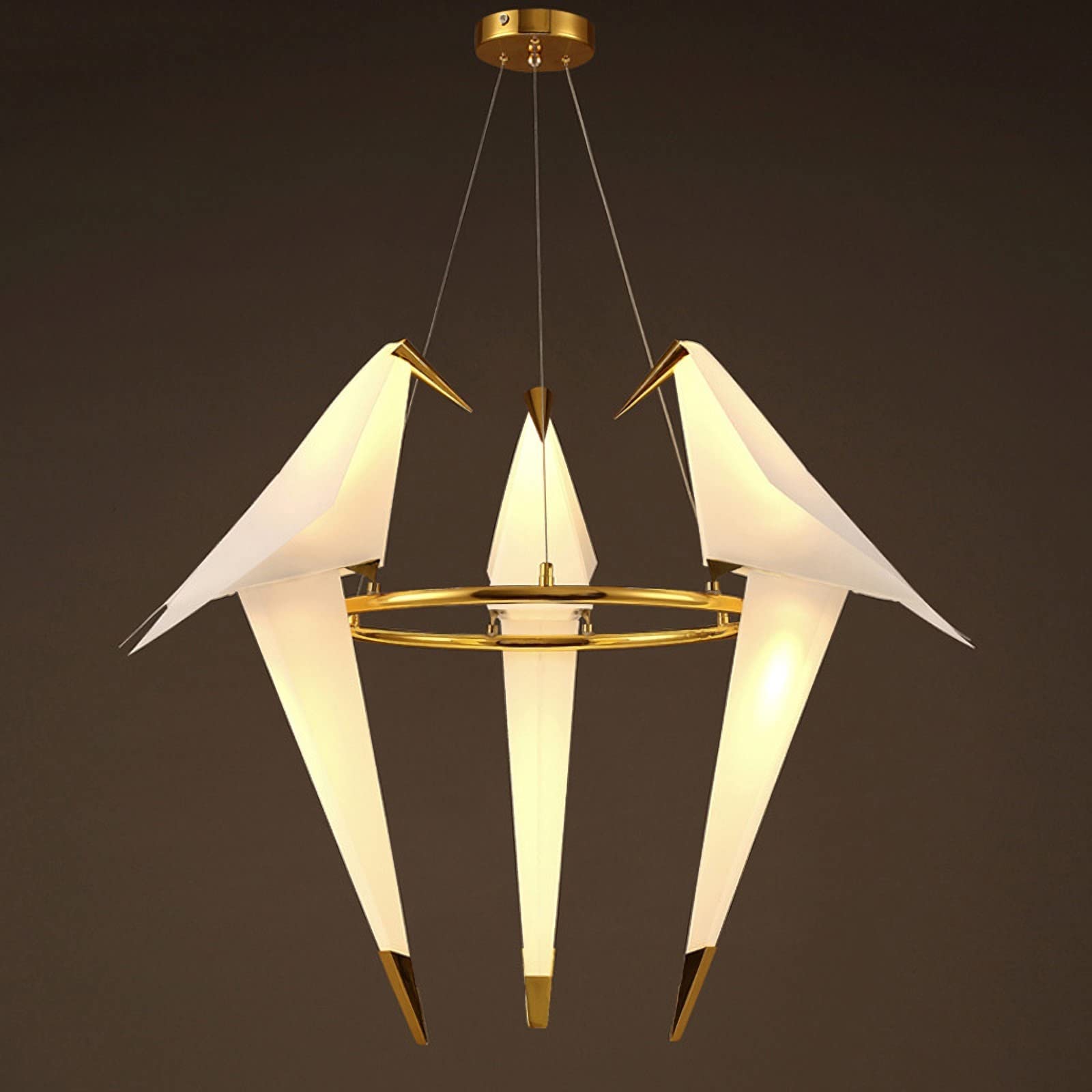 HATUO Bird Pendant Light 3 Lights Thousand Paper Crane Pendants Light ...