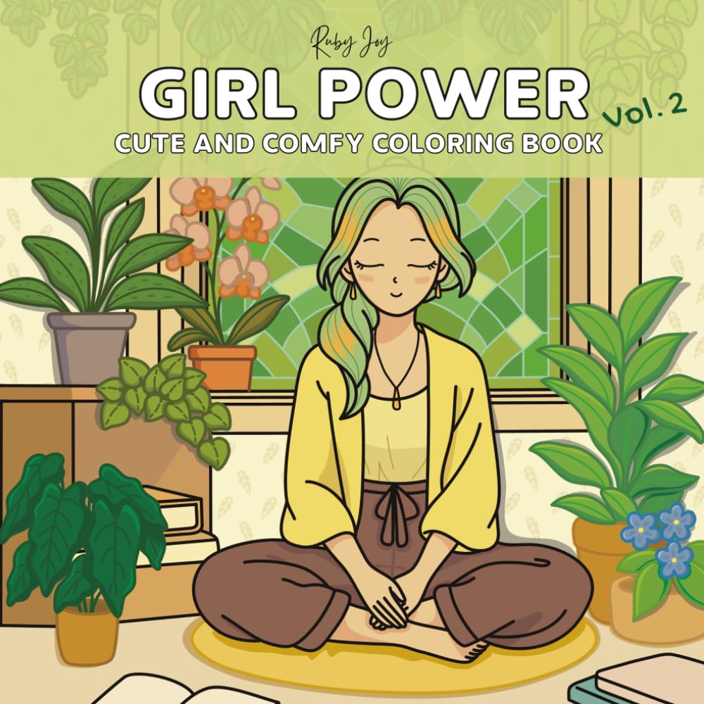 Girl Power vol. 2: Cute and Comfy Coloring Book: Amazon.co.uk: Joy ...