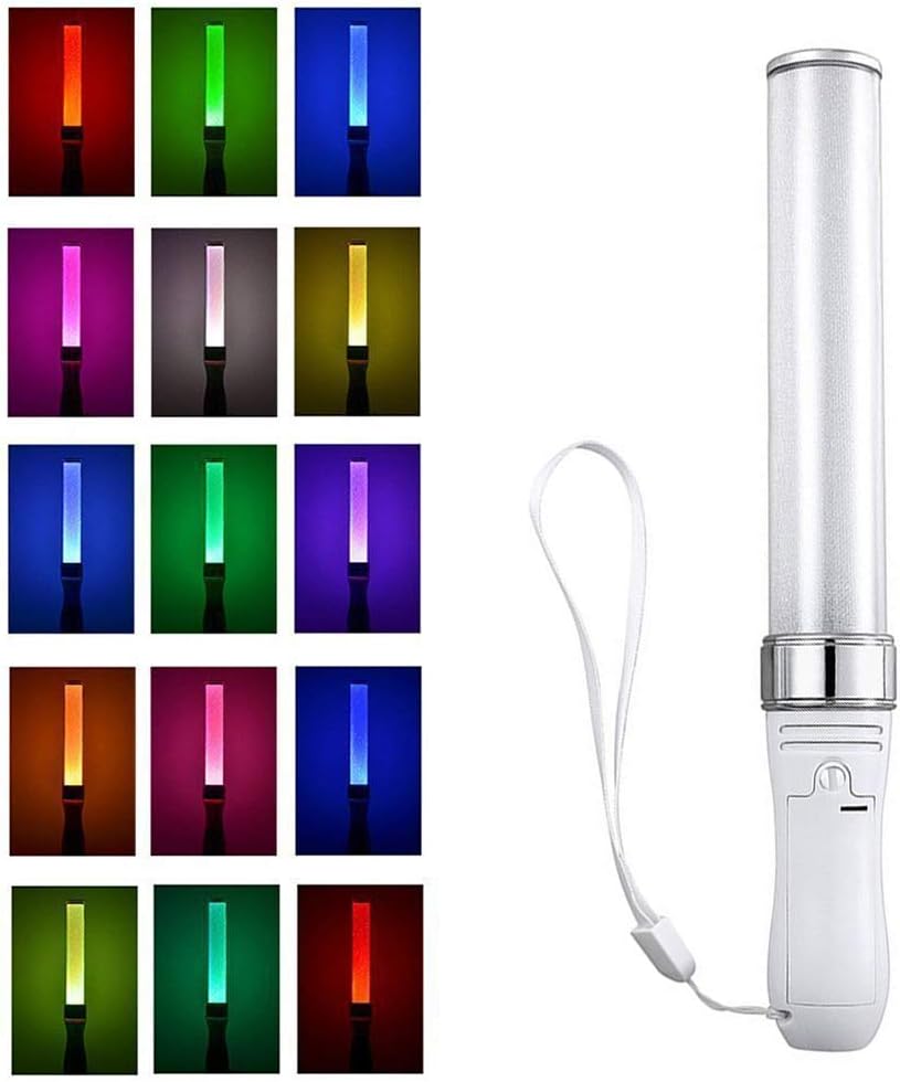RAYWE LED Light Sticks LED Glow Sticks 15 Colors Switchable Poi Glow ...