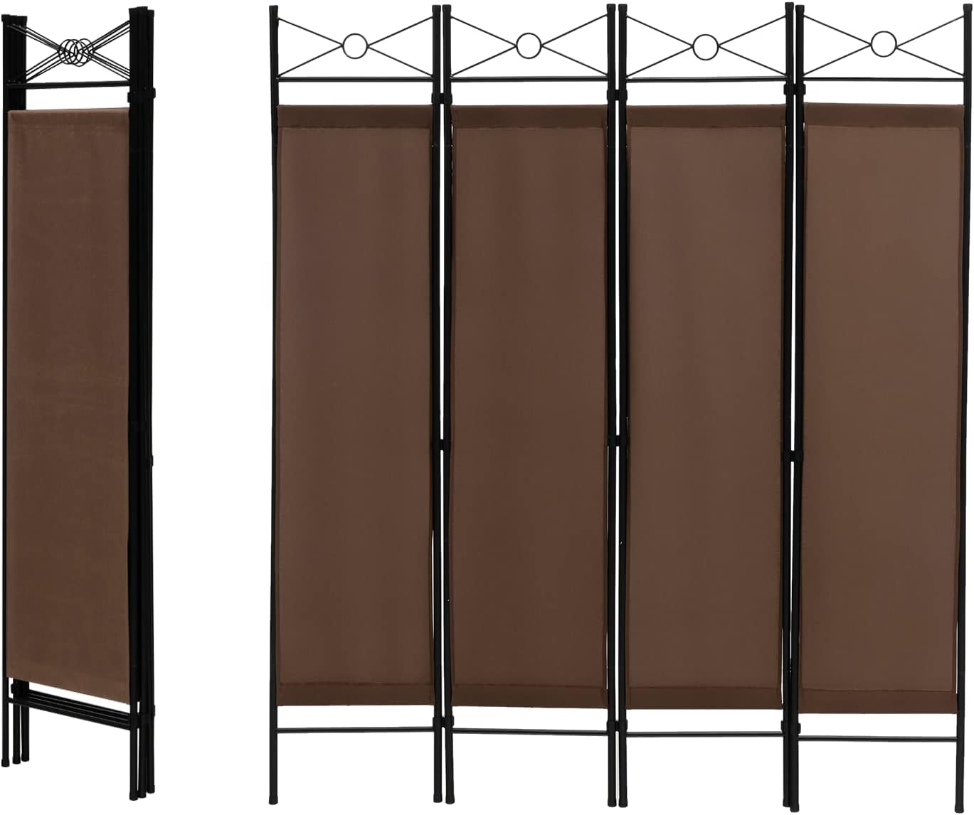 Multigot 4 Panel Room Divider, Folding Protective Screens, Movable ...