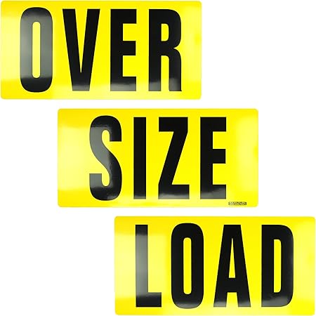 Amazon.com: Oversize Warning Products - Magnetic Over Size Load Sign 3 ...