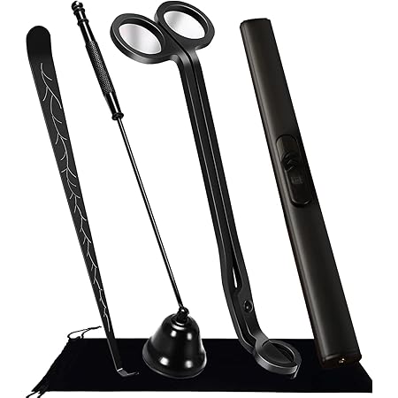 VAVICO Candle Wick Trimmer Snuffer Arc Lighter Set Candle Care Kit ...