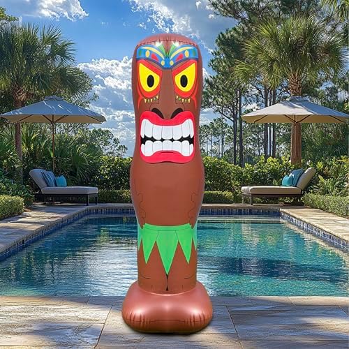 Amazon.com: Shappy 5 ft Inflatable Tiki Decoration LED Blow Luau ...