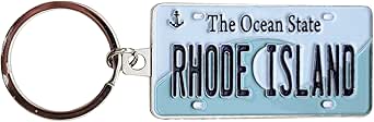 Rhode Island License Plate Souvenir Keychain With The Ocean State ...