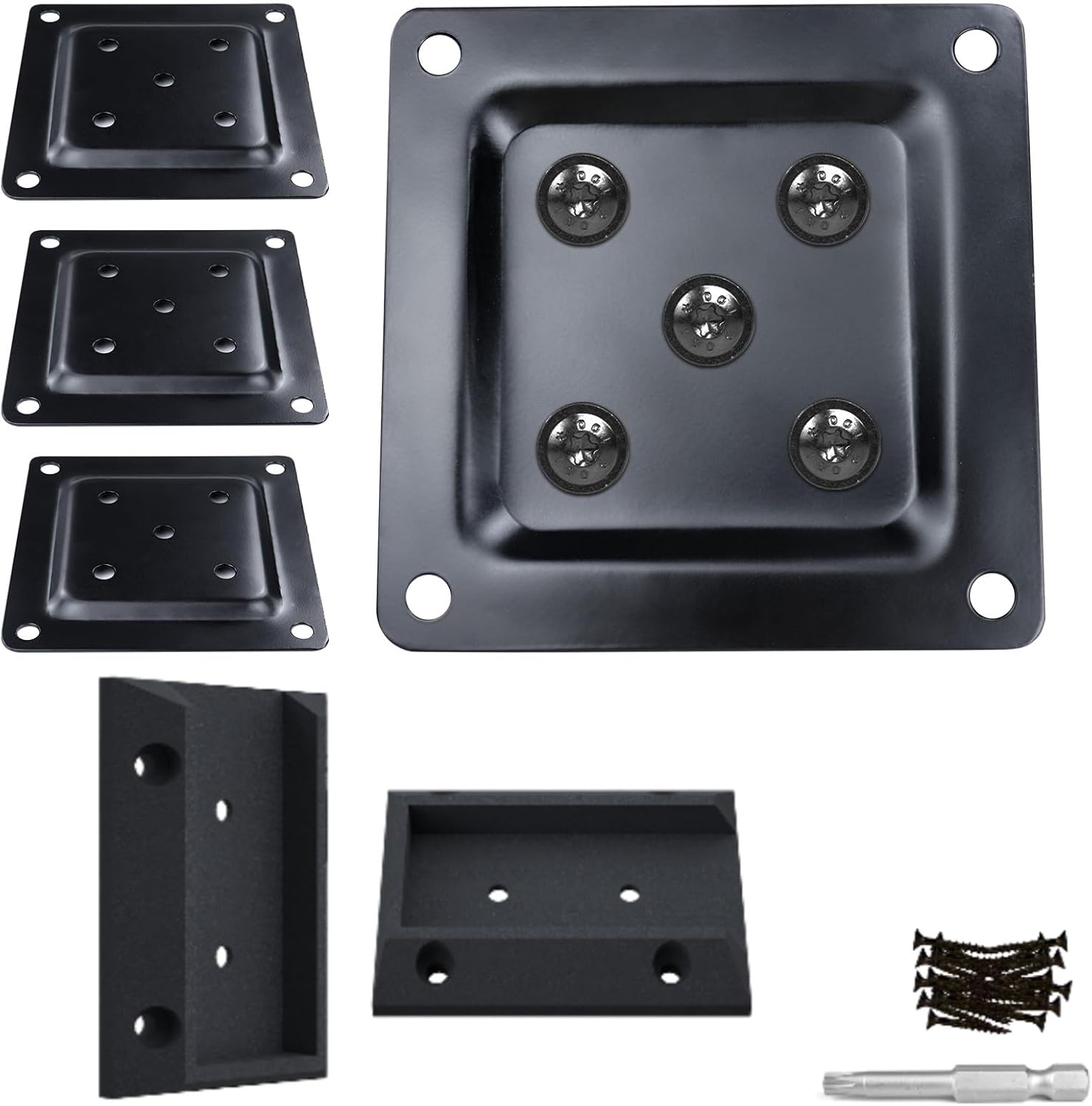 Muzata 40Pcs Deck Railing Brackets Connectors Rail Support Kit for 2x4 ...