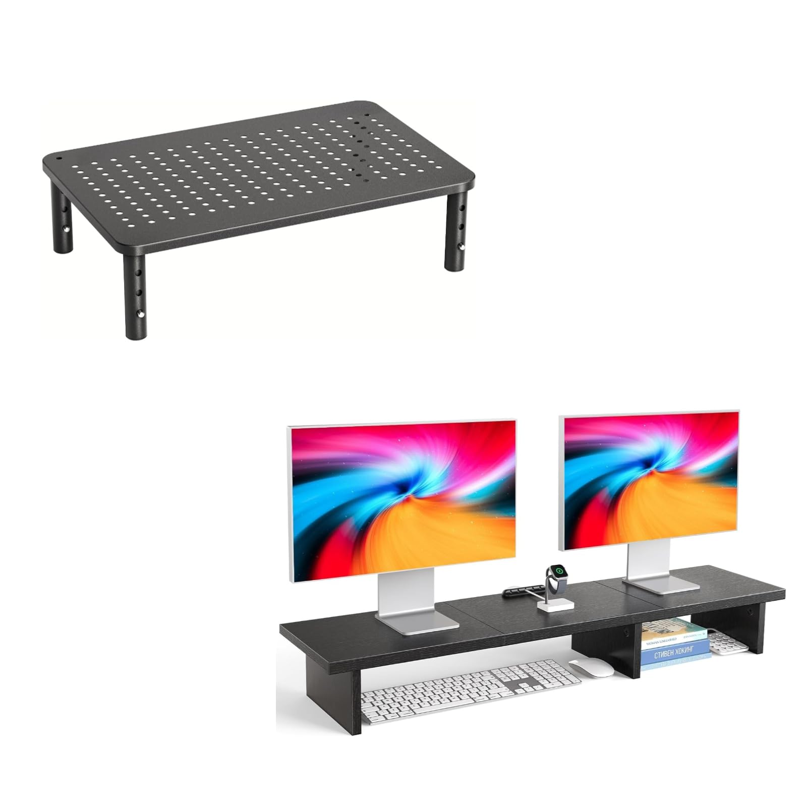 Amazon.com: HUANUO Monitor Stand, Dual Monitor Stand Riser : Electronics