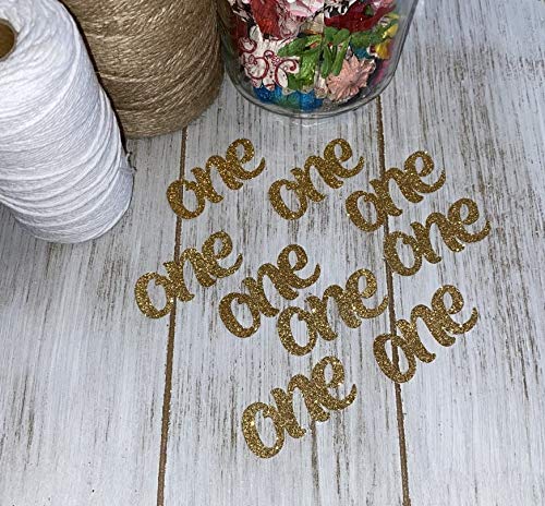 Amazon.com: First Birthday Glitter One confetti - One confetti - Gold ...