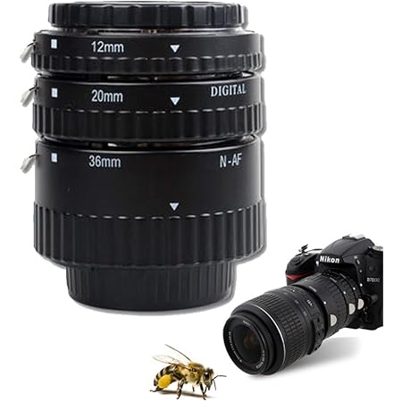 Amazon.com : Kenko Auto Extension Tube Set DG 12mm, 20mm, and 36mm ...