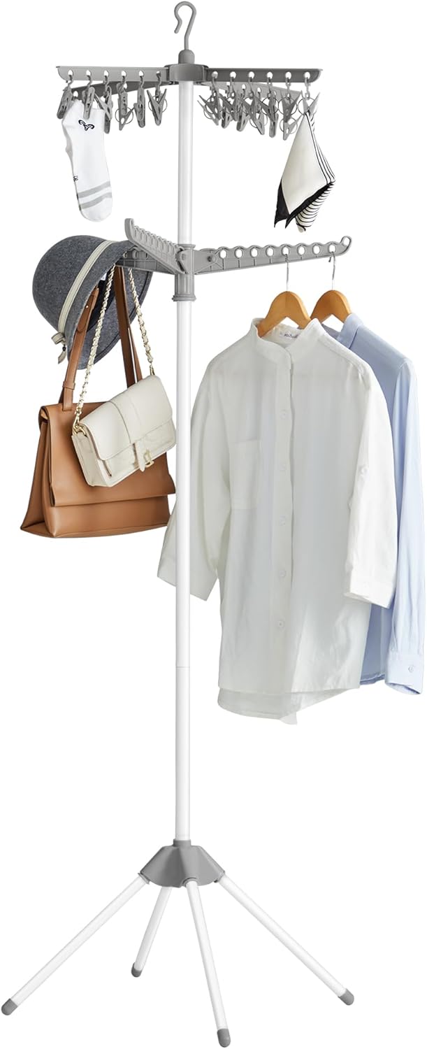 Amazon.com: SONGMICS 2-Tier Clothes Drying Rack, 72-Inch Folding ...