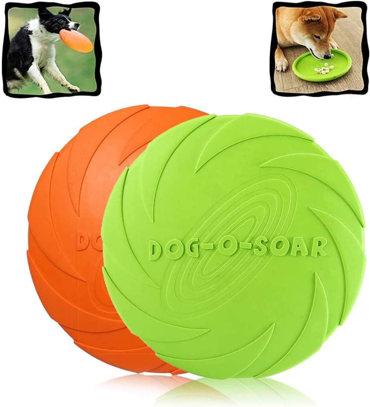 WELLXUNK Hunde Frisbees,Hund Scheibe, 2 Stück hundespielzeug Frisbee ...