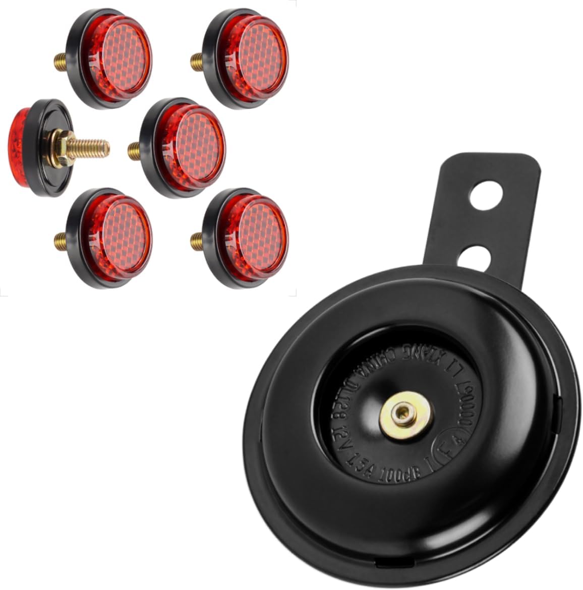 Amazon.com: Evermotor Car Horn Motorcycle Speaker Universal Black Mini ...