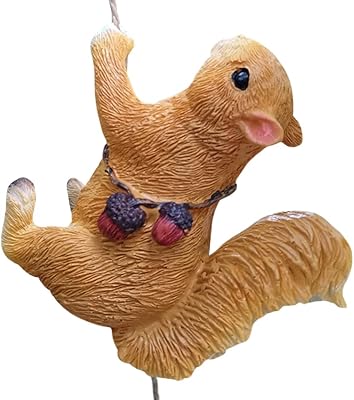 Amazon.com : C&F Garden Decor Outdoor Polyresin Squirrel On Pinecone ...