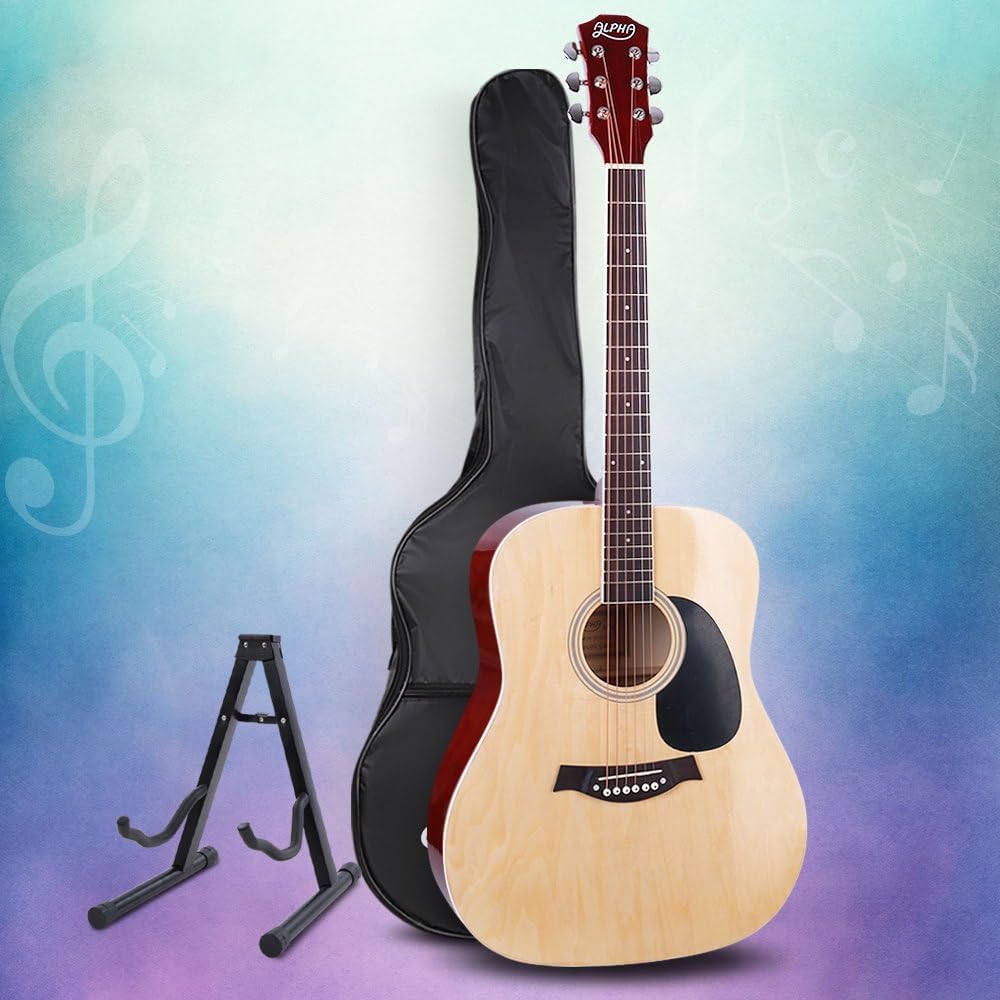 Alpha Electric Acoustic Guitar 41” Inch Wooden Classical EQ With Pickup ...