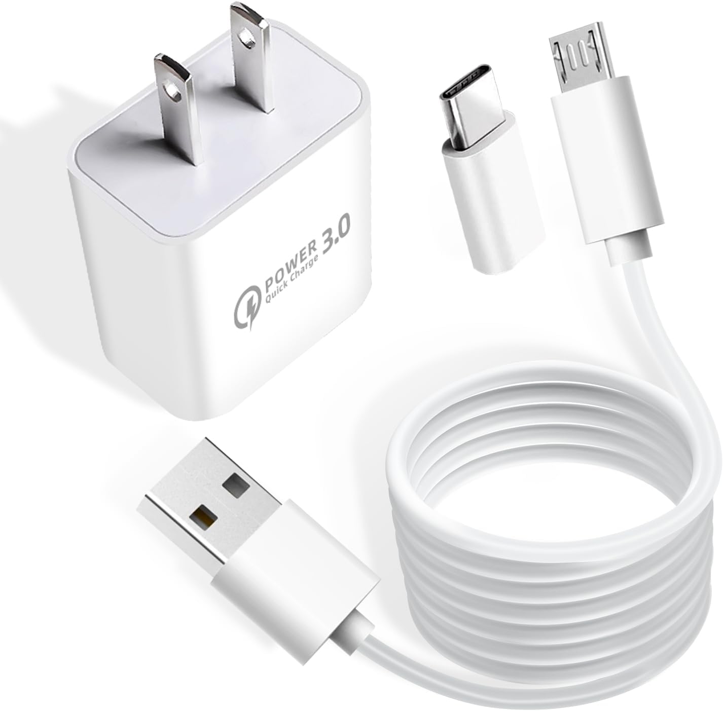 10FT Arlo Charging Cable with 18W QC3.0 Quick Charger Adapter for Arlo ...