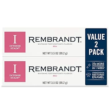 Amazon.com: Rembrandt Intense Stain Toothpaste, Mint, 3.5 Oz (Pack of 2 ...