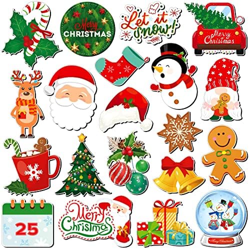 Amazon.com: Moukeren 20 Pieces Christmas Fridge Magnets Set Christmas ...
