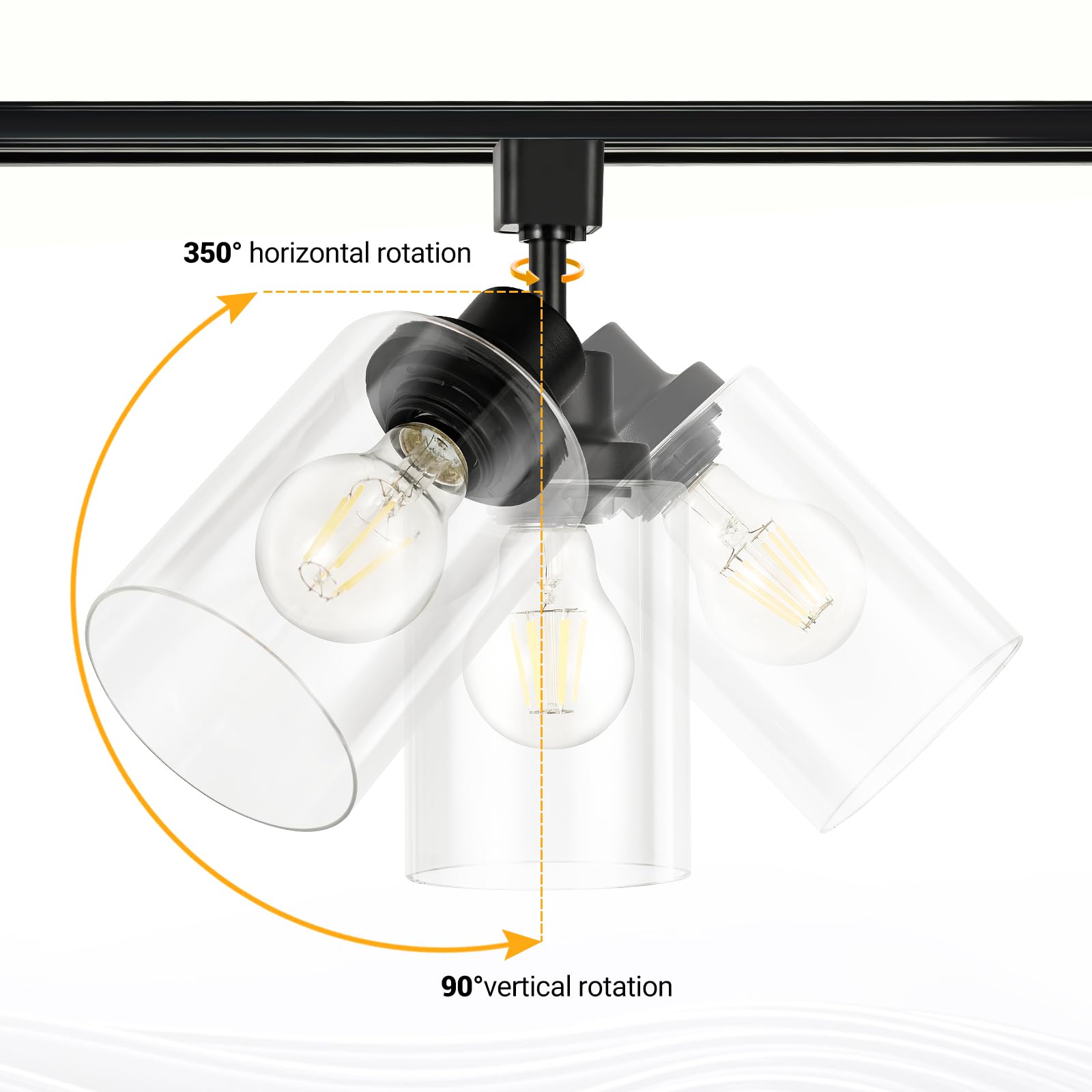 Snapklik.com : VANoopee H Type Track Lighting Heads E26 Track Light ...
