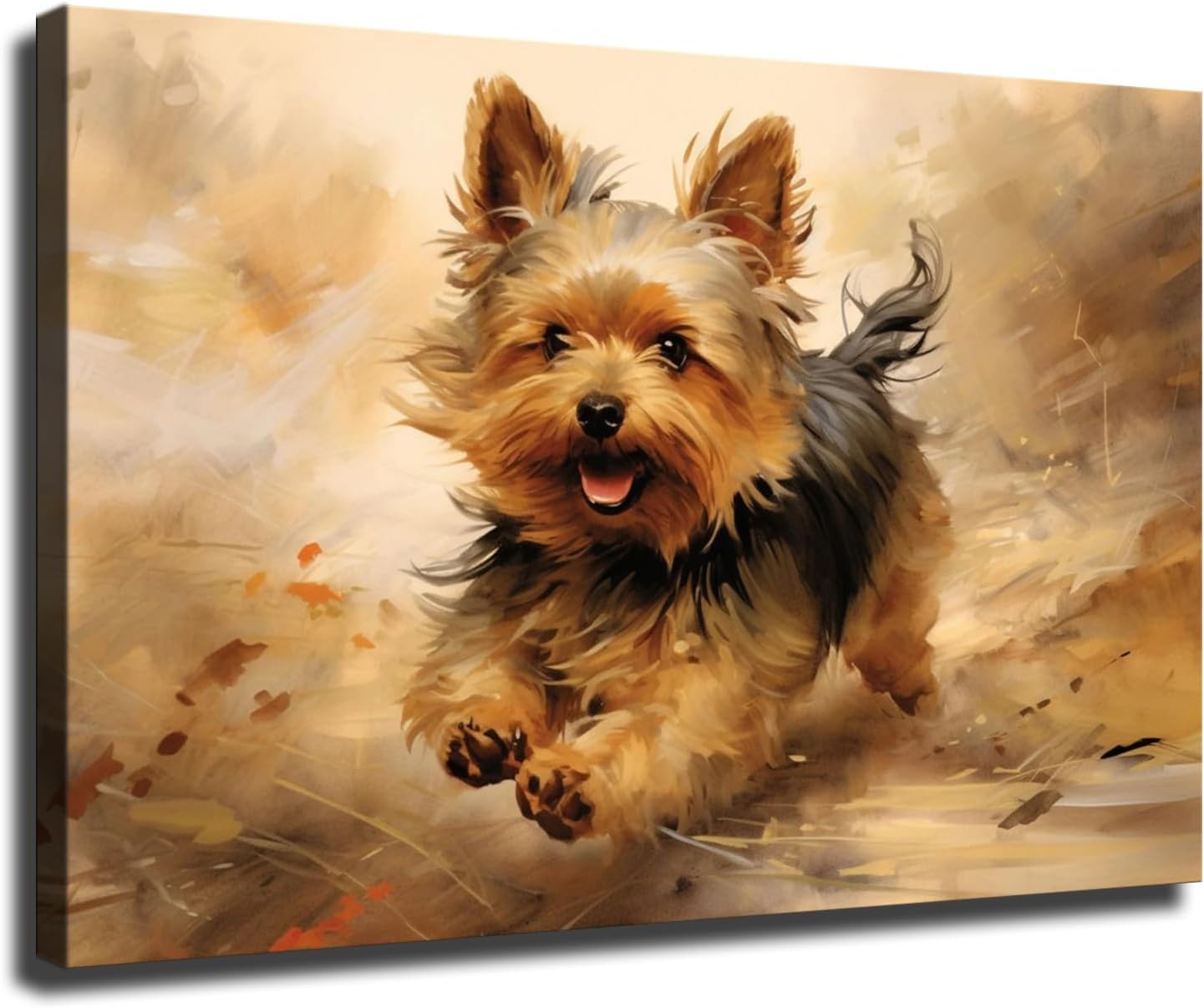 Amazon.com: Yorkshire Terrier Dog Wall Art, Watercolor Yorkie Painting ...
