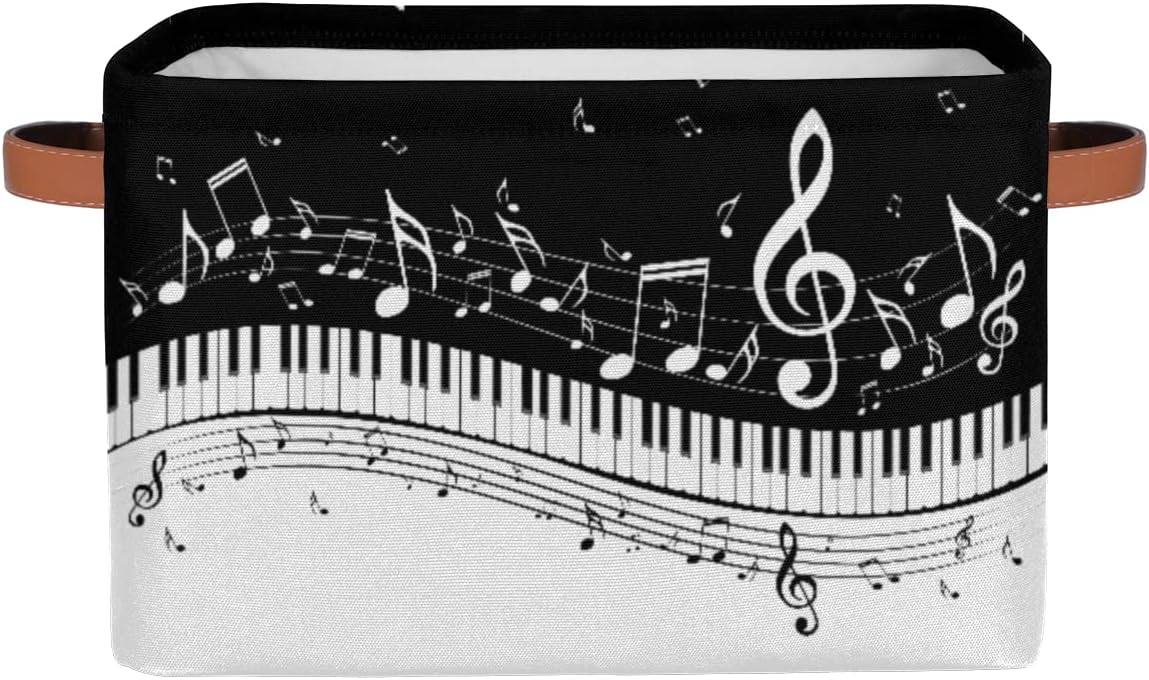 Amazon.com - Piano Music Notes Easter Storage Basket Cube Collapsible ...