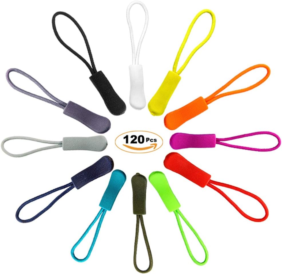Amazon.com: EuTengHao 120 Pcs Zipper Pulls - Nylon Cord Zipper ...