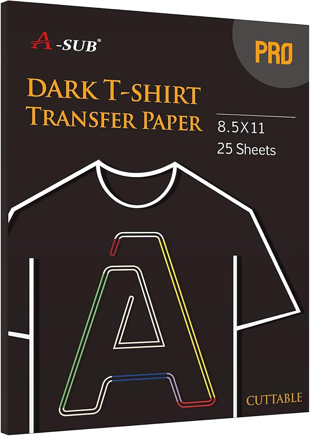 Amazon.com: A-SUB Iron On Heat Transfer Paper 25 Sheets 8.5x11 inches ...