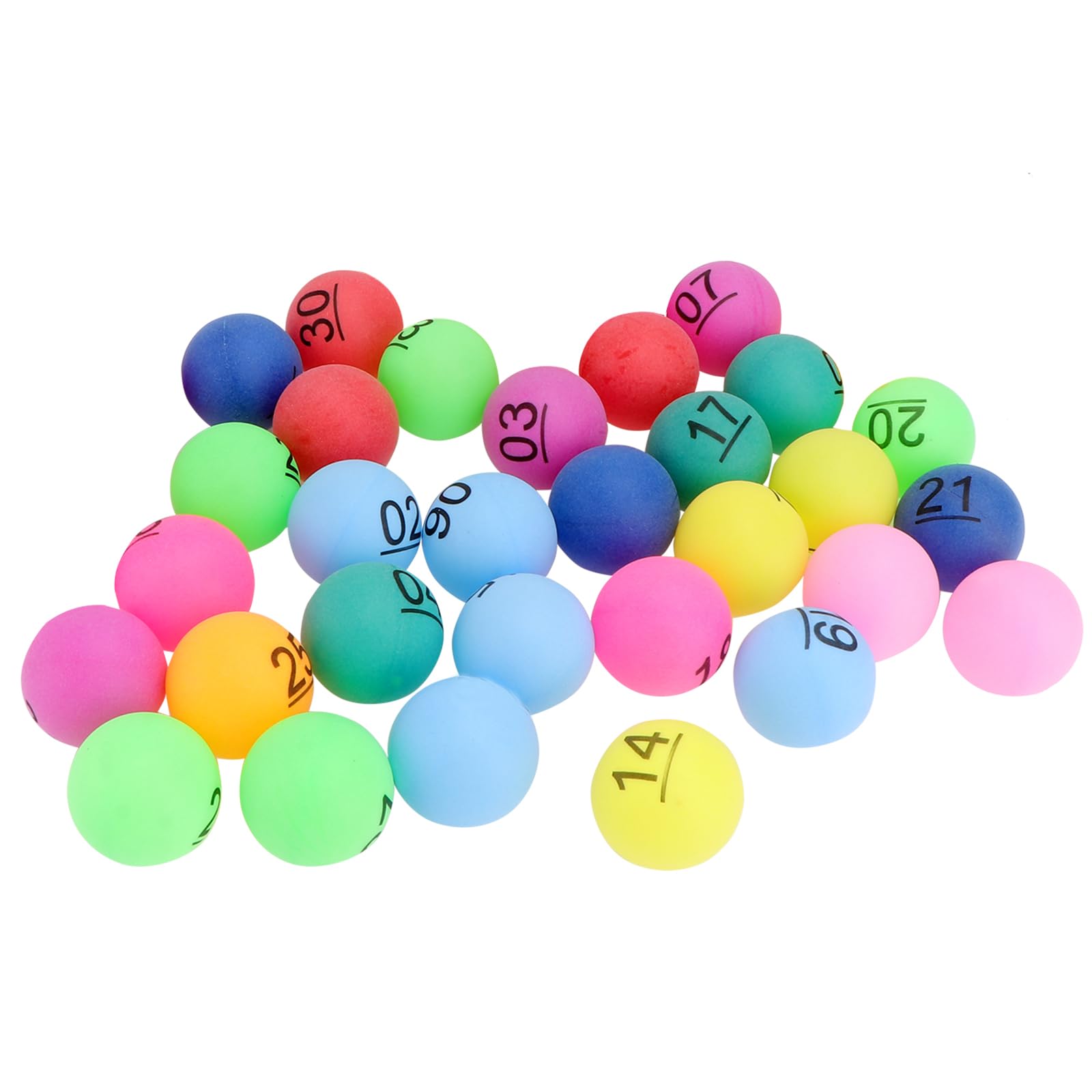 Snapklik.com : 30pcs Raffle Bingo Ball Set Numbered 1-30 Multicolor ...