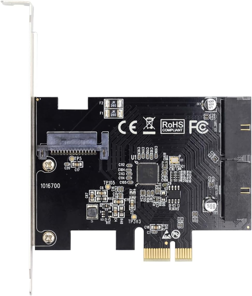 Amazon.com: CY Card 5Gbps 19Pin 20Pin USB 3.0 Front Panel Header to PCI ...