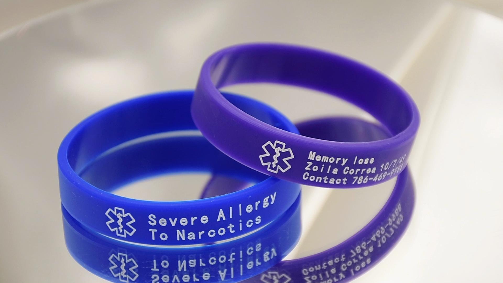 Watch Medical Alert Bracelets Personalized Silicone Sport Bracelet on ...