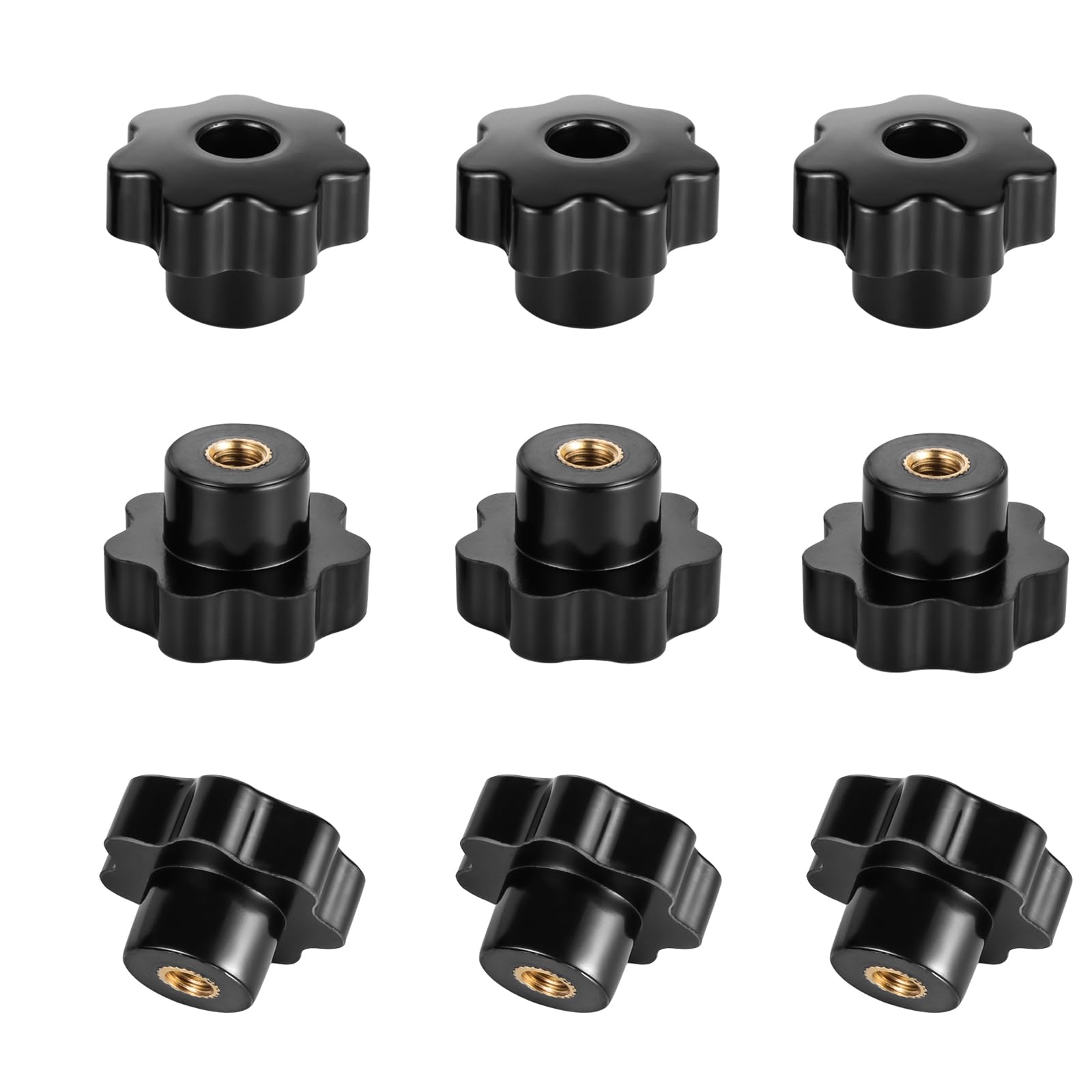 HSEAMALL Pack of 30 Star Grip Nuts M4 M6 M8 Wing Screws, Thumb Screw ...
