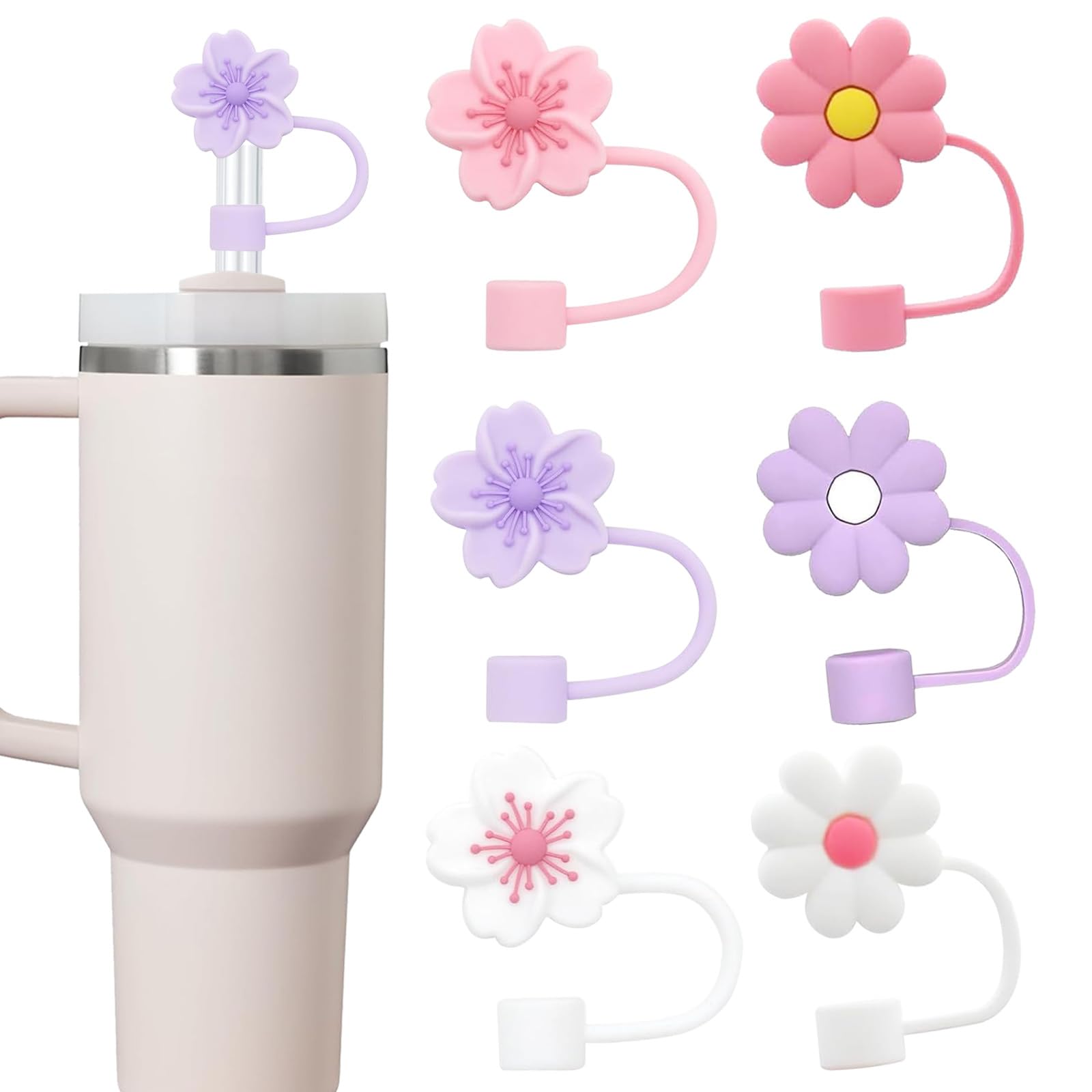 Amazon.com: 6 Pcs Stanley Cup Straw Cover, Straw Toppers for Stanley ...