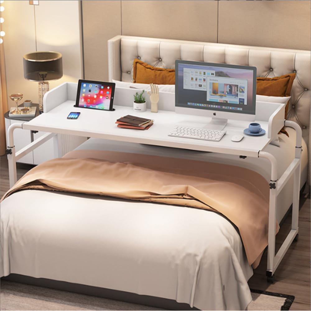 GJVBGA Overbed Table Computer Table, Height And Width Adjustable ...