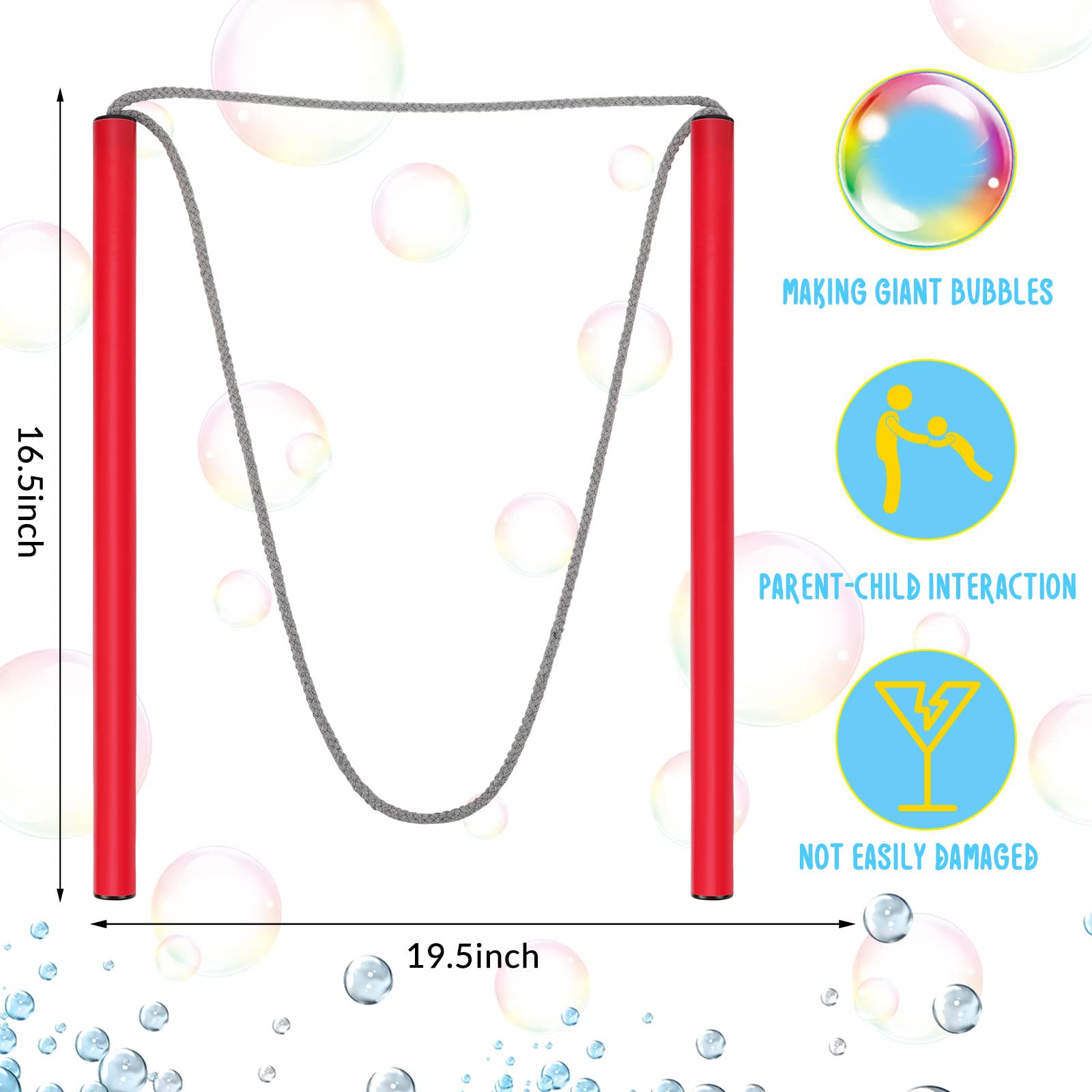 Snapklik.com : FairySandy 8 Pieces Giant Bubble Wands Big Bubble Wands ...