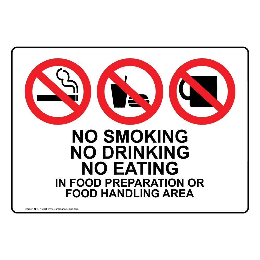Buy No Smoking No Drinking No Eating In Food Preparation Or Food ...