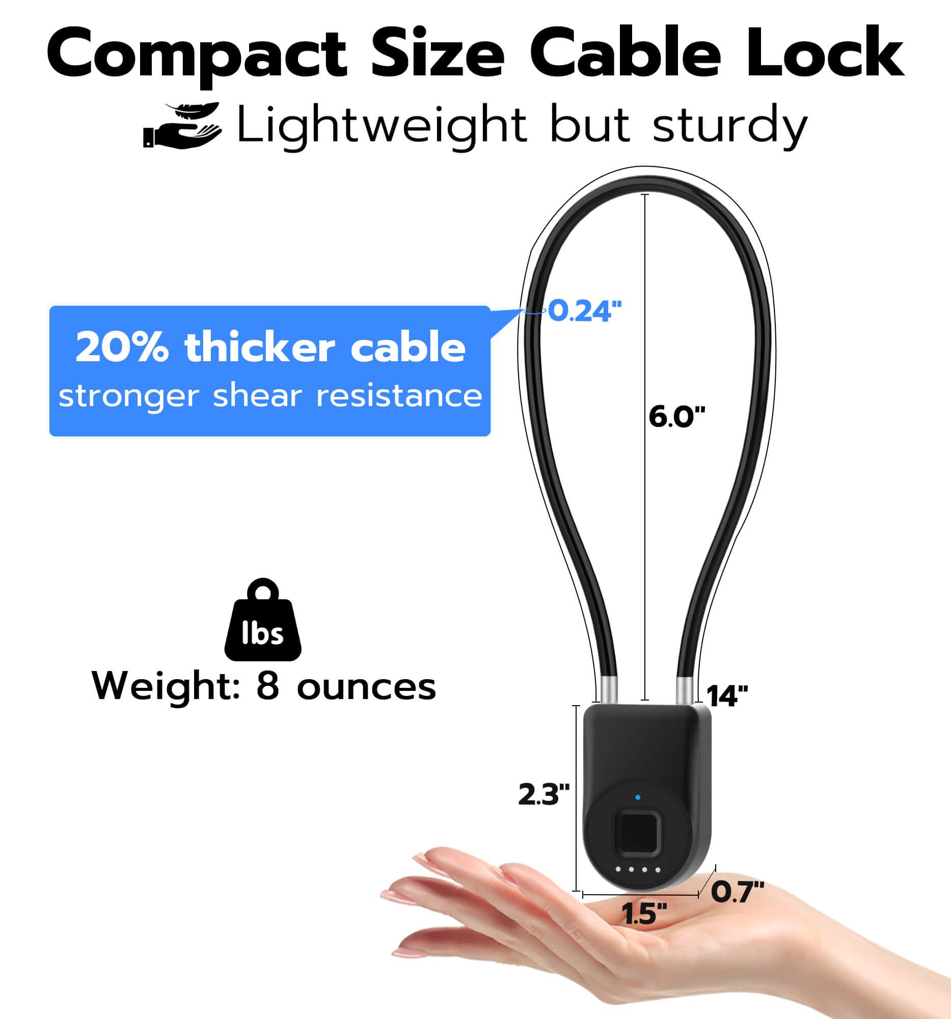 35mm Threaded Bolts Anweller Fingerprint Gym Locker Lock - Keyless ...