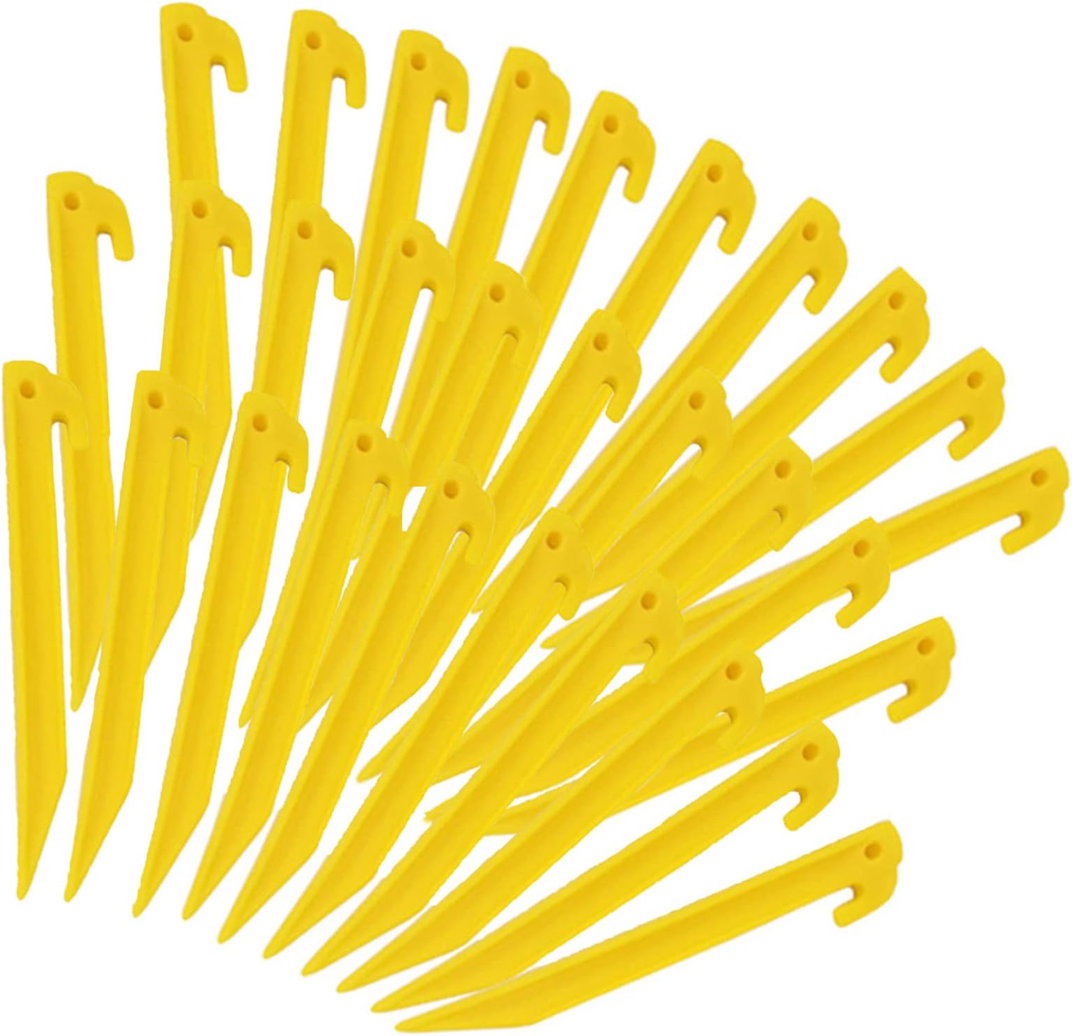 Amazon.com : GEEWAY 9 Inch Plastic Tent Stakes with Hammer Set, 16 PCS ...