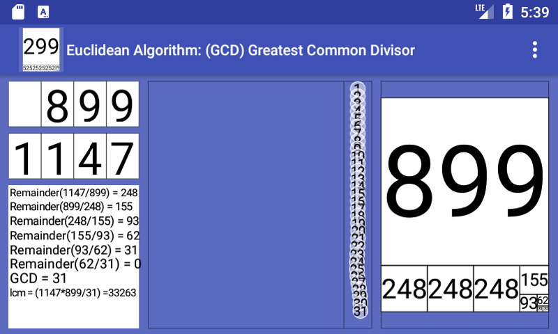 Aplicación Euclidean Algorithm GCD en Amazon Appstore