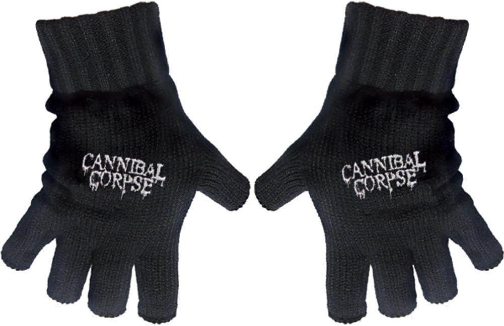 Amazon.com: Cannibal Corpse Logo Knit Gloves One Size Black : Clothing ...