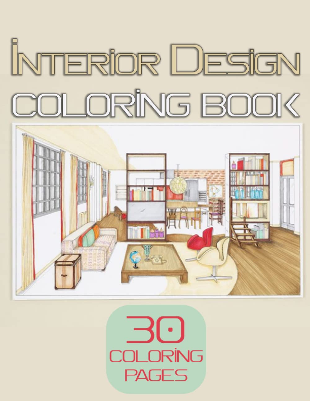 Buy Interior Design Coloring Book: Adult Colouring Pages with Modern ...