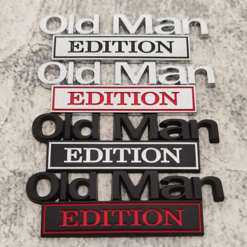 Amazon.com: 1pc Old Man Edition Metal Emblem Badge Sticker Decal for ...
